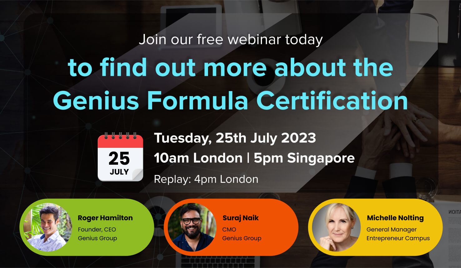 Genius Formula Certification Launch.